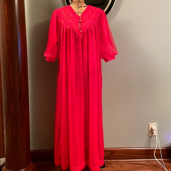jcpenney | Intimates & Sleepwear | Vintage Jc Penny Red Sheer Robe Size ...